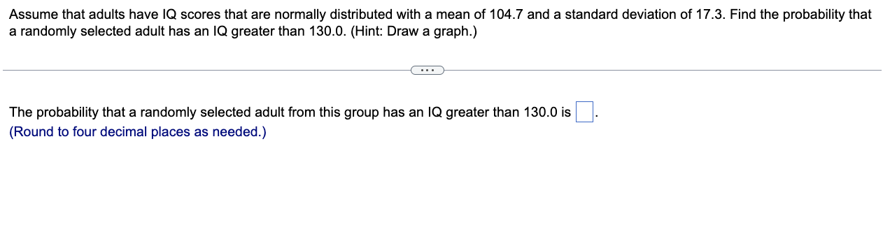 Solved Assume That Adults Have Iq Scores That Are Normally