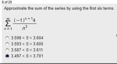 Solved Approximate the sum of the series by using the first | Chegg.com