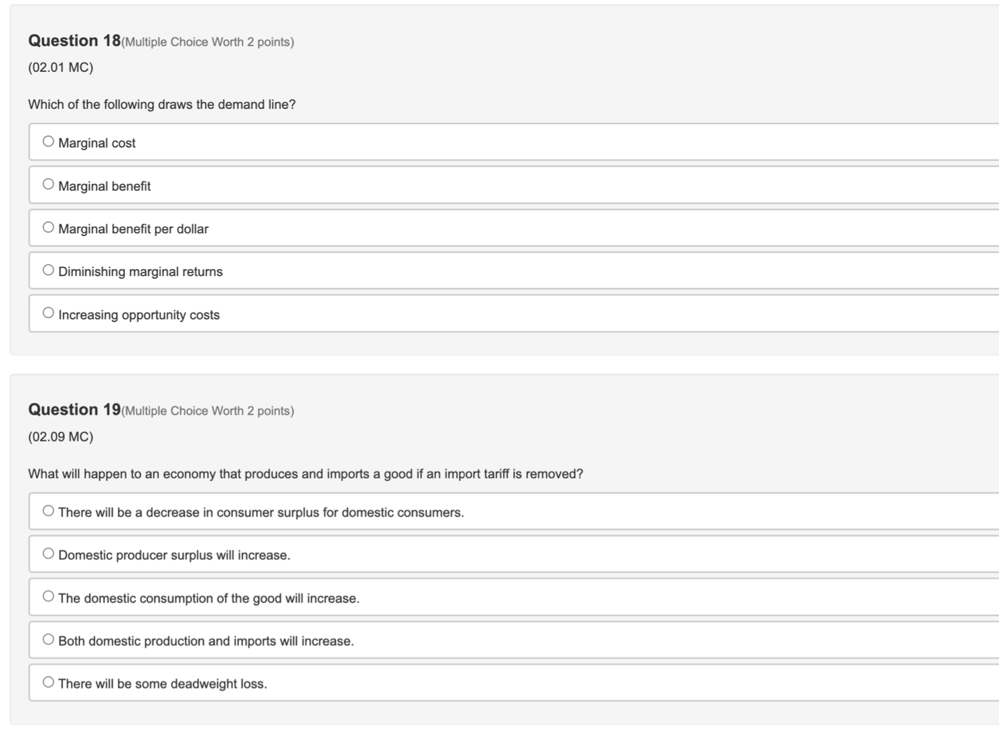 Solved Question 1(Multiple Choice Worth 2 points) (02.01 MC) | Chegg.com
