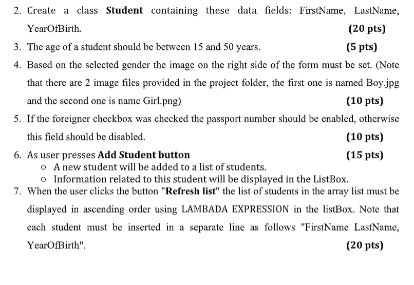 Solved VISUIAL PROGRAMMING I NEED THE CODE USING C LANGUAGE | Chegg.com