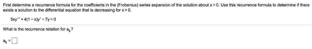 Solved First determine a recurrence formula for the | Chegg.com