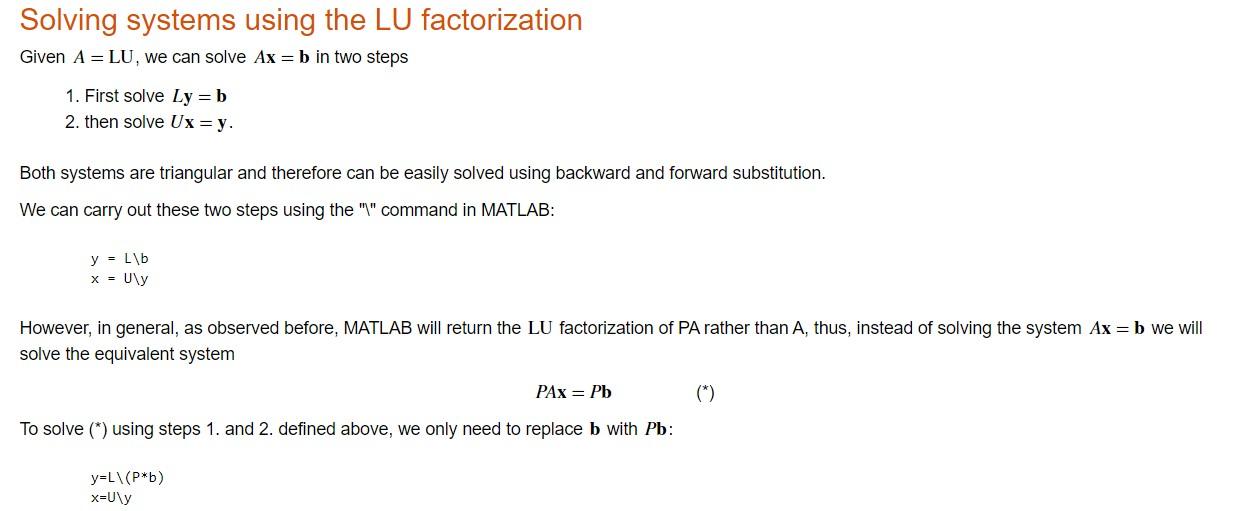Solved Enter the matrix A and the vector b in MATLAB 5 3 -1 | Chegg.com