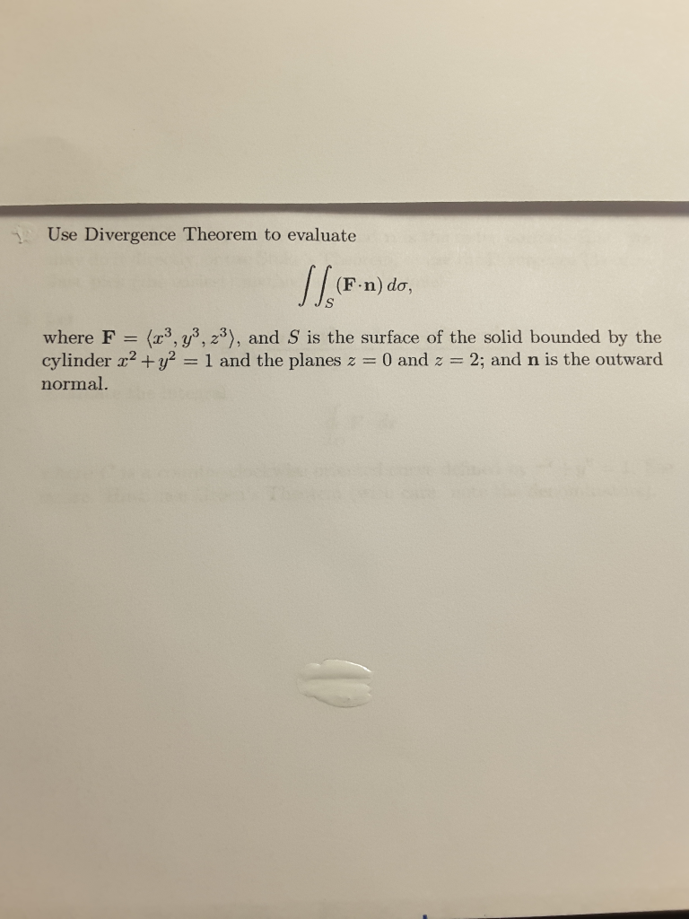 Solved Use Divergence Theorem to evaluate (F.n) do, where F | Chegg.com