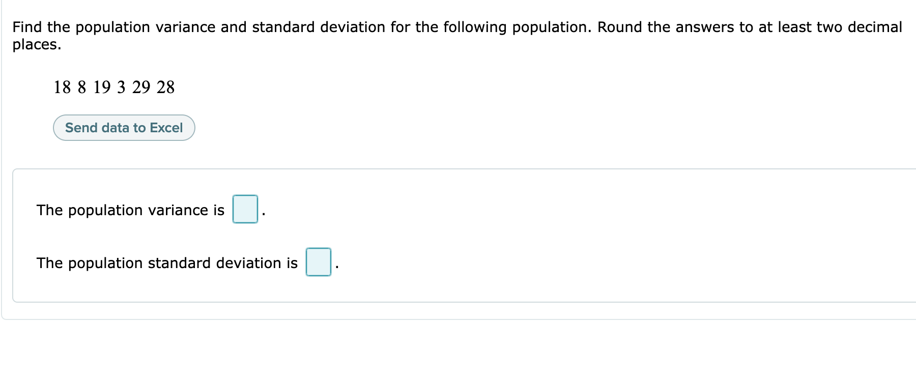 Solved Find the population variance and standard deviation | Chegg.com