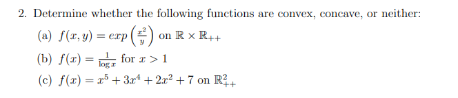 Solved 2. Determine whether the following functions are | Chegg.com