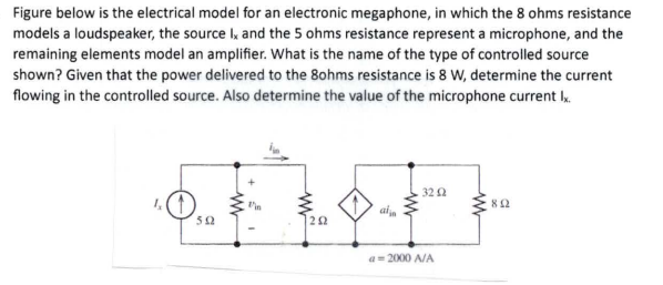 Solved Figure below is the electrical model for an | Chegg.com