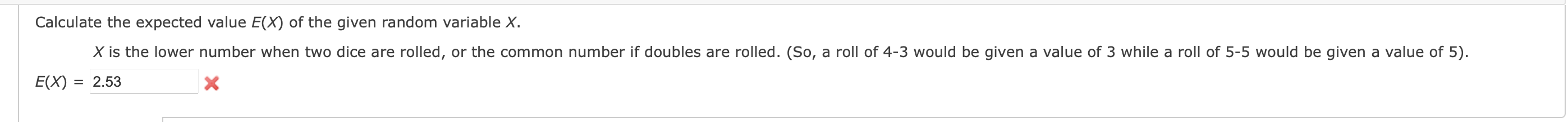 Solved Calculate the expected value \( ﻿E(X) \) ﻿of the | Chegg.com