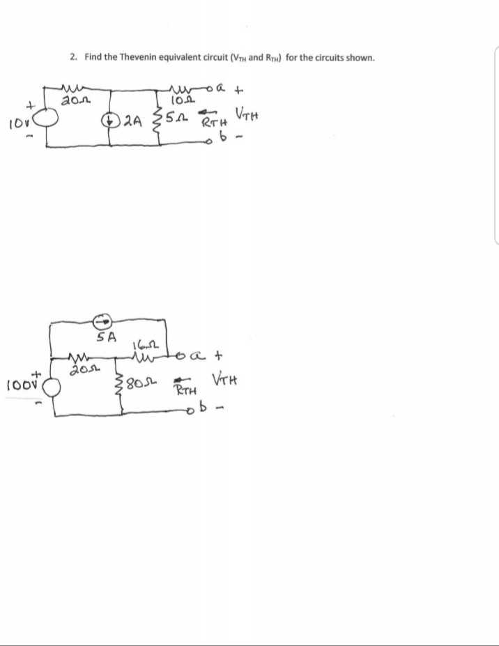 Solved Find the Thevenin equivalent circuit (vth and rth) | Chegg.com