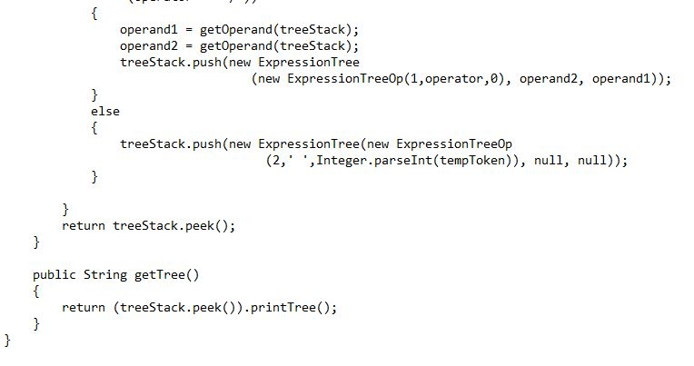Change PostfixEvaluator.parse() Recognize when you | Chegg.com