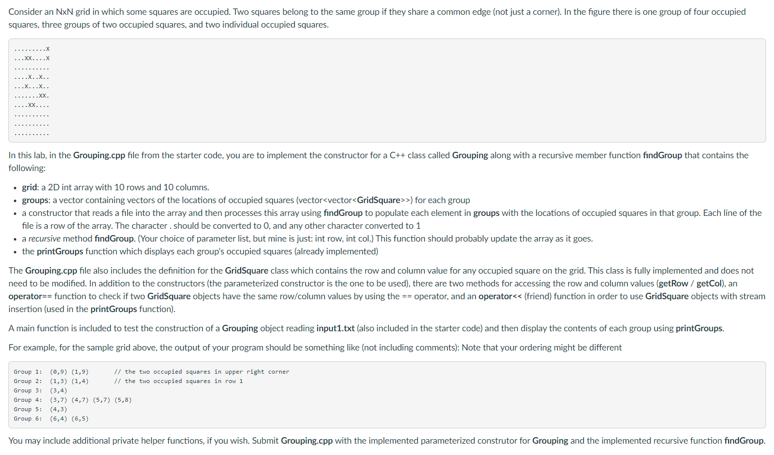 Solved C++ Please use the starter code provided at the | Chegg.com