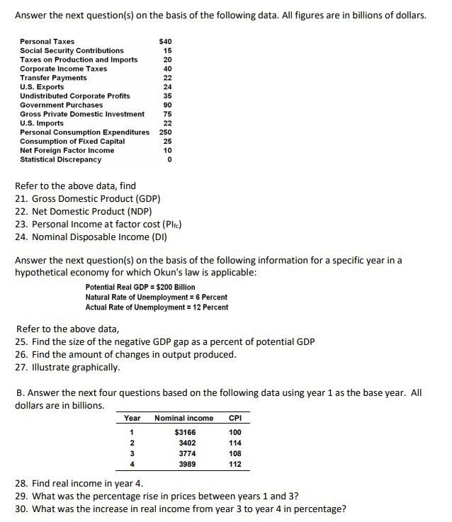 Solved Answer the next question(s) on the basis of the | Chegg.com