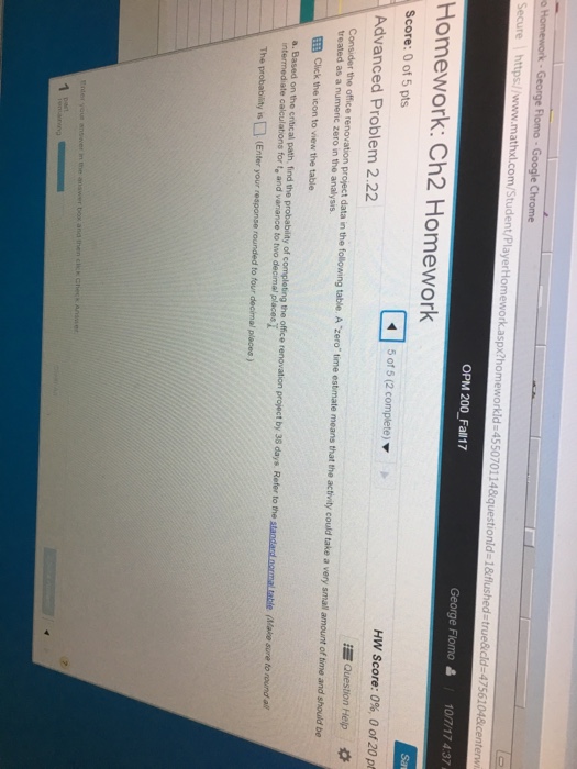 Solved 455070114 OPM 200 Fall17 George Flomo 읊 10/7/17 4:37 | Chegg.com