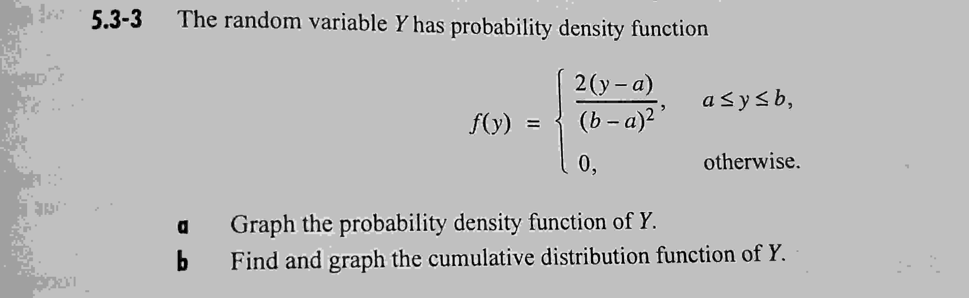 Solved The random variable Y has probability density | Chegg.com