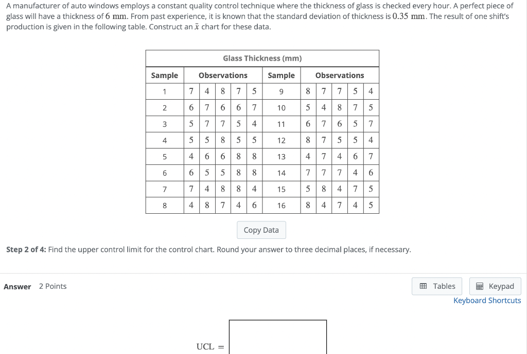 Solved A manufacturer of auto windows employs a constant | Chegg.com