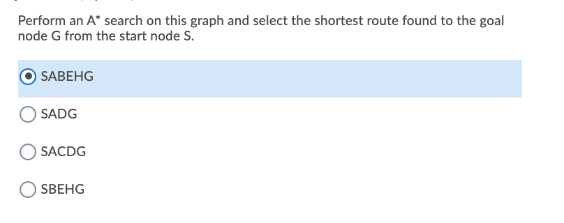 Solved For the A* Search problems, consider the following | Chegg.com