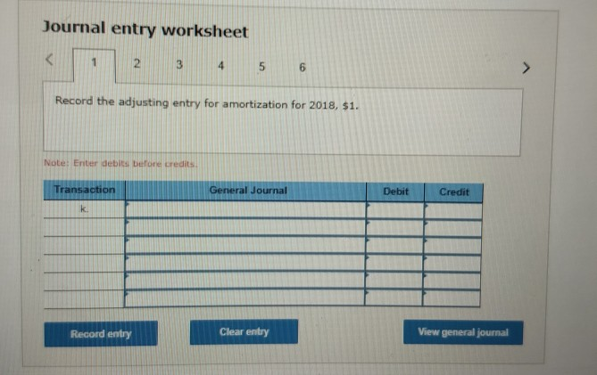 Solved Journal entry worksheet Record the adjusting entry | Chegg.com