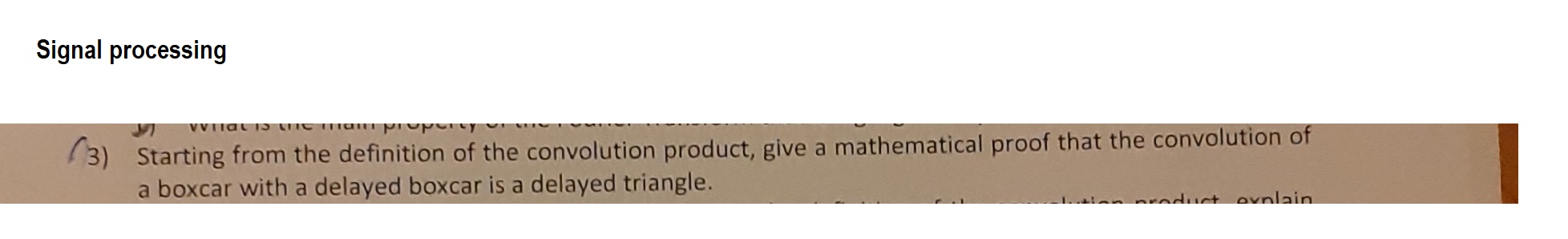 Solved Signal processing. please answer the following | Chegg.com