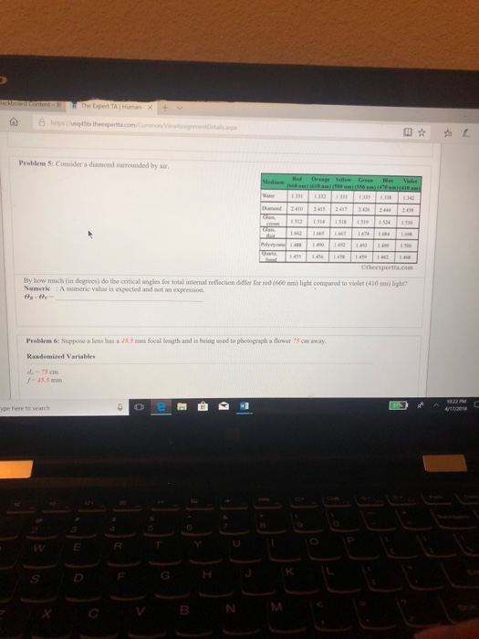 Solved G2 凸 http://usq45tx Problem 5: Consider a diamond | Chegg.com