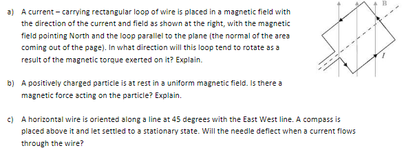 Solved: A) A Current - Carrying Rectangular Loop Of Wire I... | Chegg.com