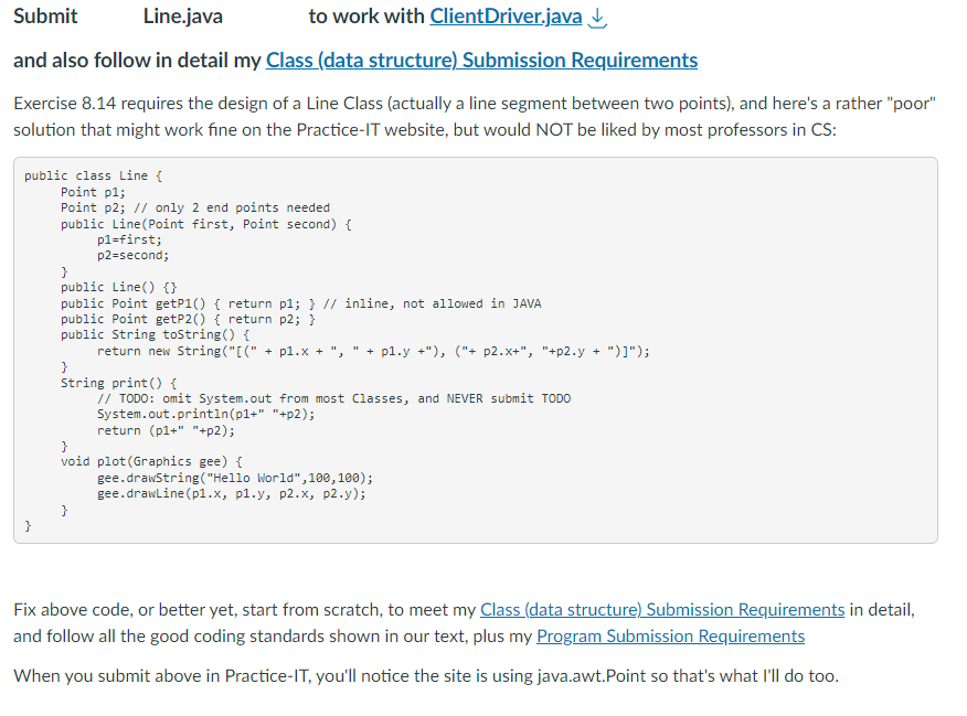 Solved Submit to work with ClientDriver.java ↓ and also | Chegg.com