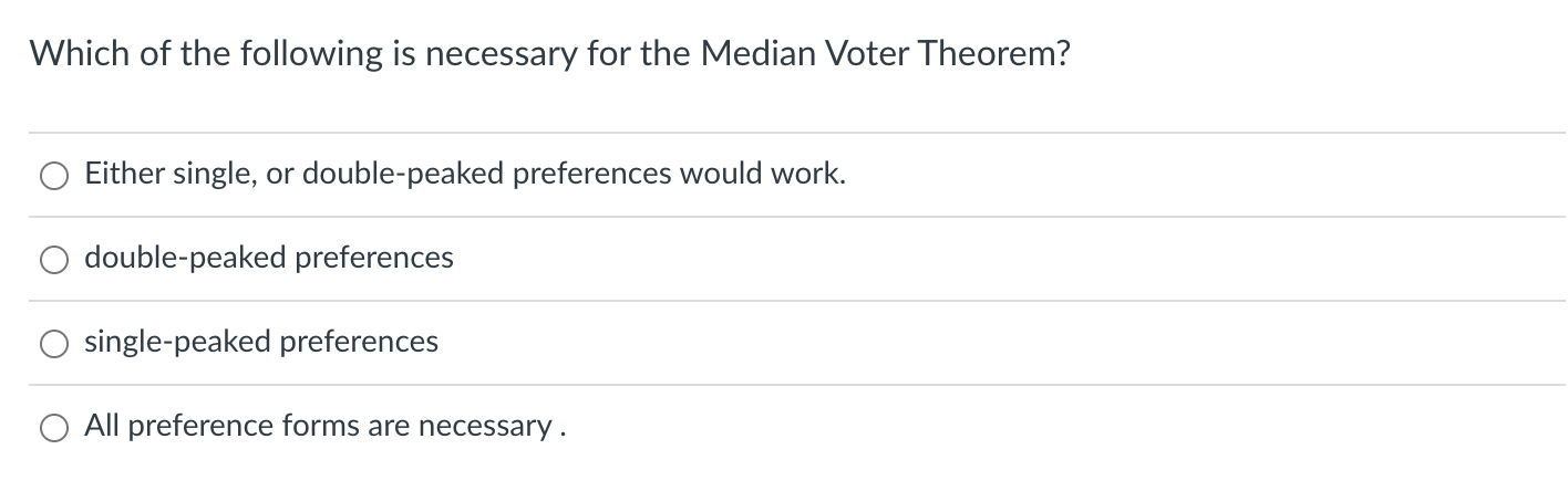 Solved Which of the following is necessary for the Median | Chegg.com