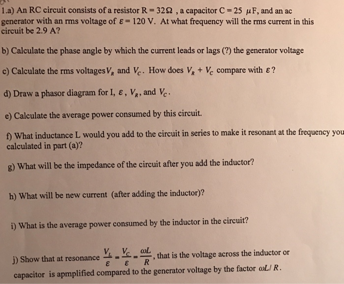 Solved An RC circuit consists of a resistor R = 32 Ohm, a | Chegg.com