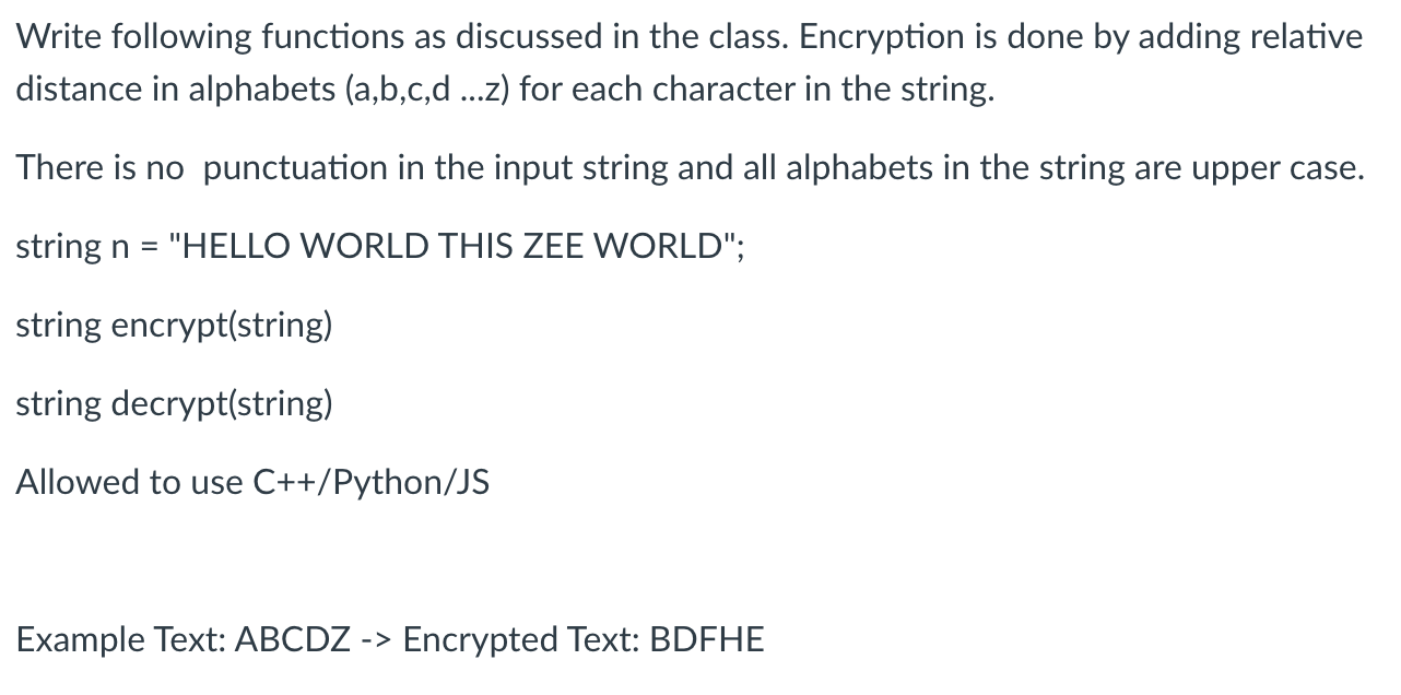 Solved Write following functions as discussed in the class. | Chegg.com