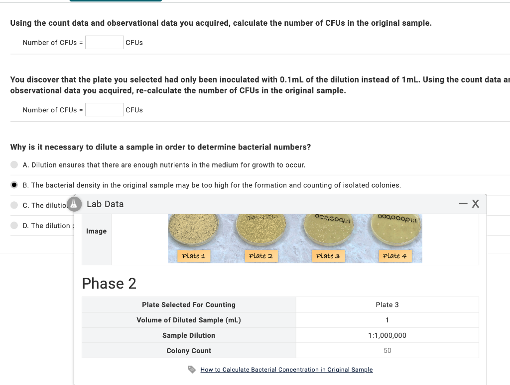 Solved Using the count data and observational data you | Chegg.com