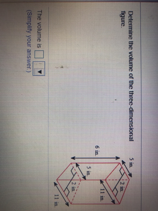 Solved 5 in. Determine the volume of the three-dimensional | Chegg.com