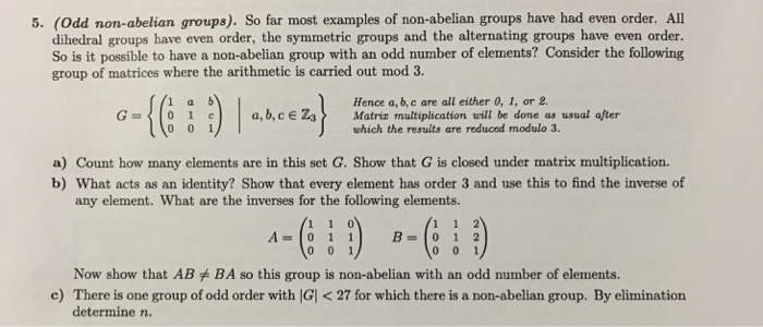 Solved (Odd non-abelian groups). So far most examples of | Chegg.com