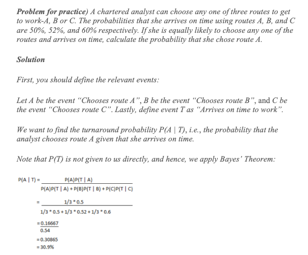 Solved Problem for practice) A chartered analyst can choose | Chegg.com