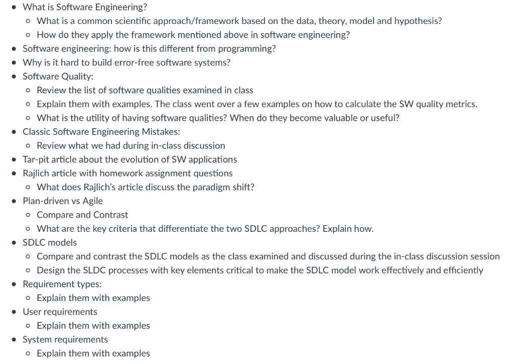 Solved - What is Software Engineering? - What is a common | Chegg.com