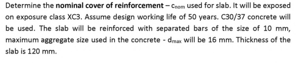 Solved Determine the nominal cover of reinforcement −cnom | Chegg.com