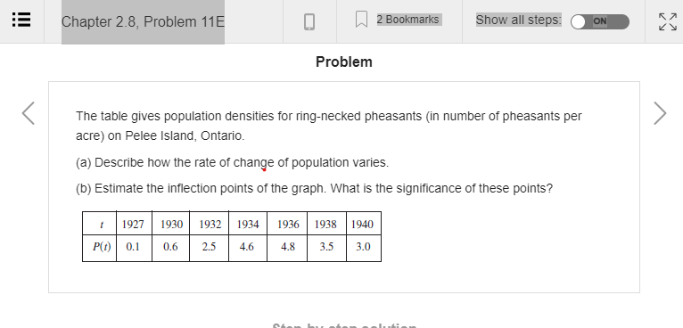 Solved Chapter 2.8, Problem 11E 2 Bookmarks Show all steps: | Chegg.com