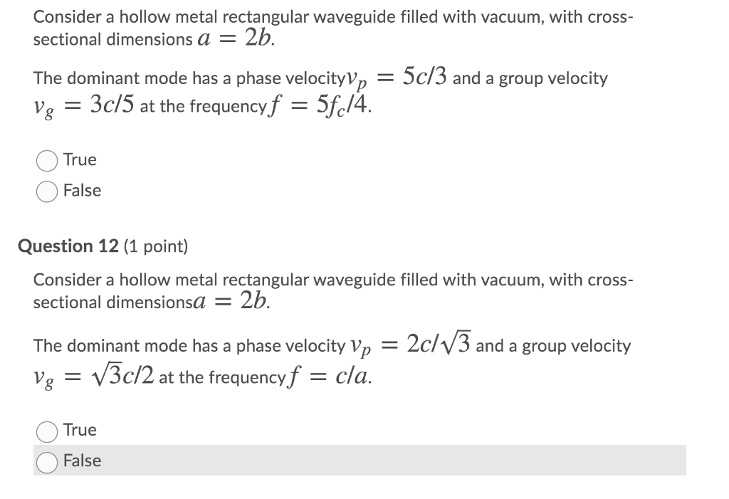 Solved Consider a hollow metal rectangular waveguide filled | Chegg.com