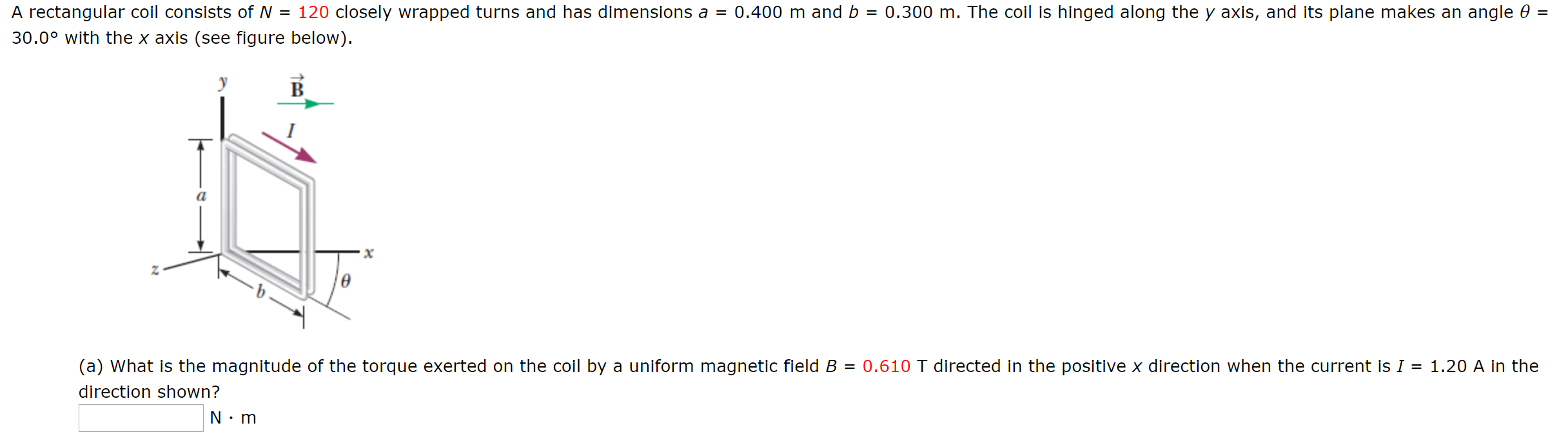Solved A rectangular coil consists of N = 120 closely | Chegg.com