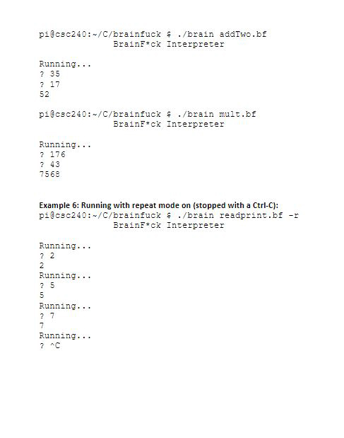 BrainFuck ge Description: BrainFuck is a very simple | Chegg.com