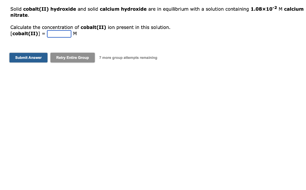 Solved Solid cobalt(II) hydroxide and solid calcium | Chegg.com Solved Solid cobalt(II) hydroxide and solid calcium | Chegg.com