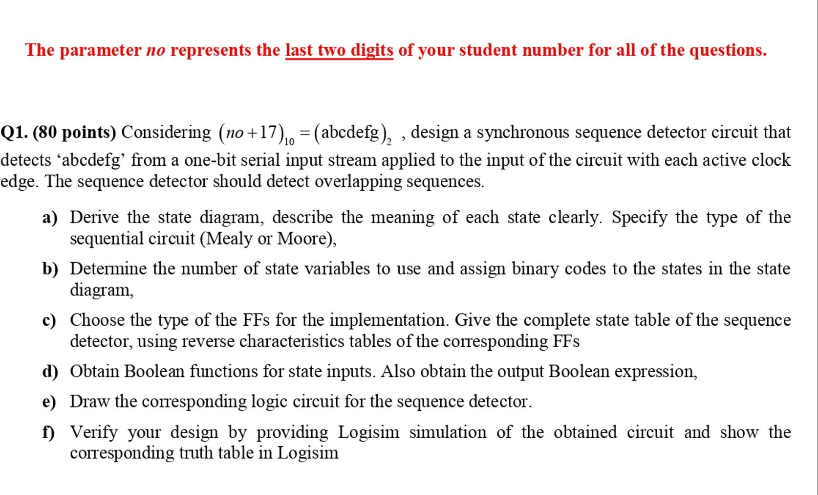 Solved The parameter no represents the last two digits of | Chegg.com