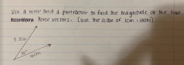 Solved Use a ruler and a protractor to find the magnitude of | Chegg.com