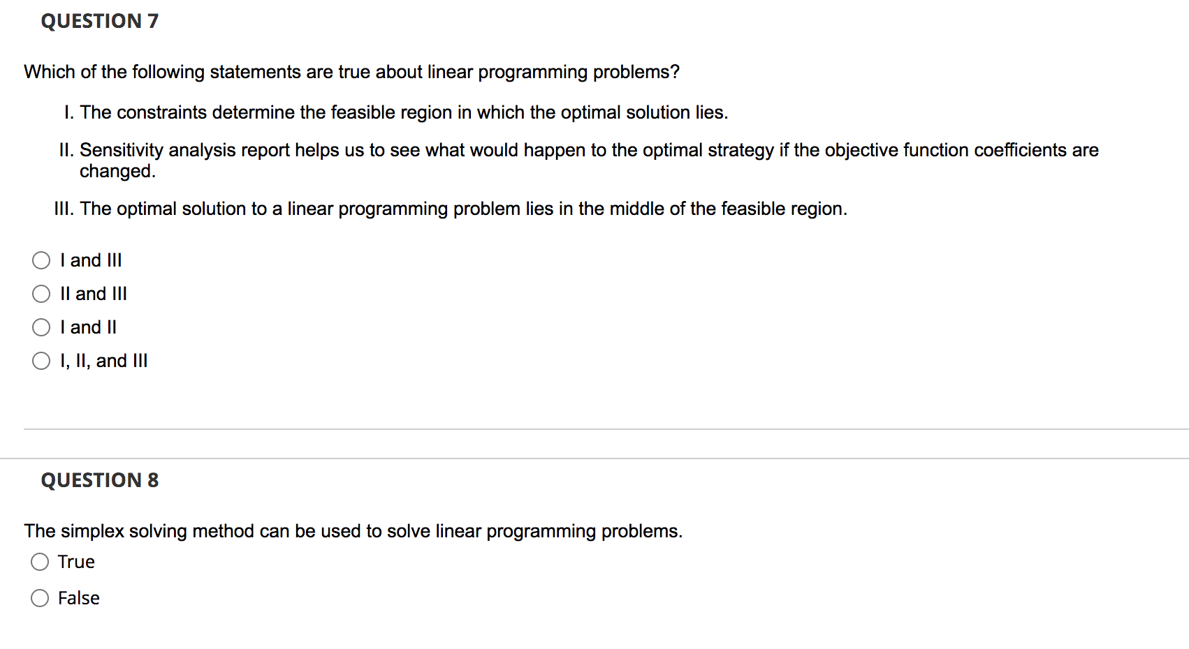 Solved QUESTION 7 Which of the following statements are true | Chegg.com