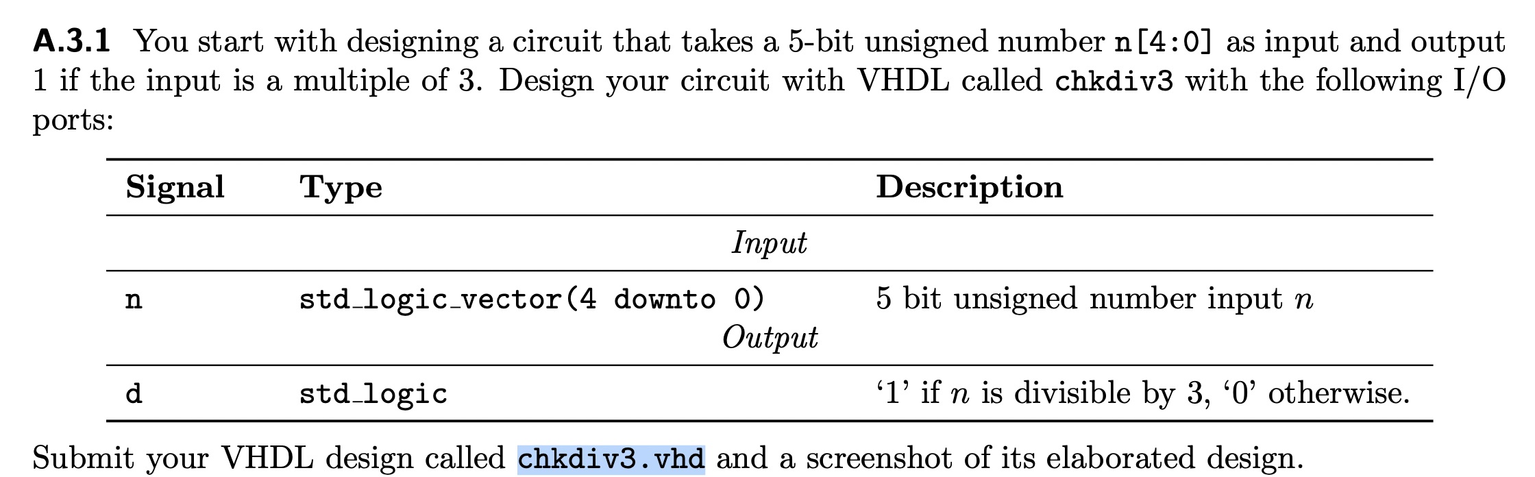Solved A.3.1 You start with designing a circuit that takes a | Chegg.com