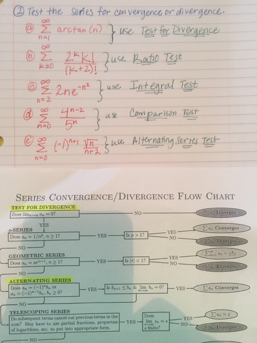 Solved C Test the Series tor con vergence pr divergence. a | Chegg.com