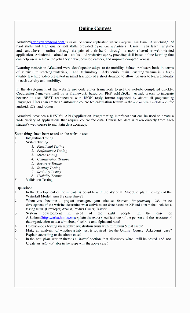 Solved Online Courses Arkademi(https://arkademi.com is an | Chegg.com