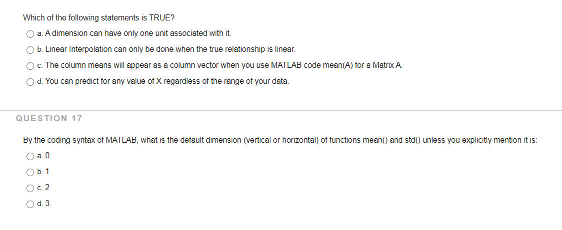 Solved Which of the following statements is TRUE? a. A | Chegg.com