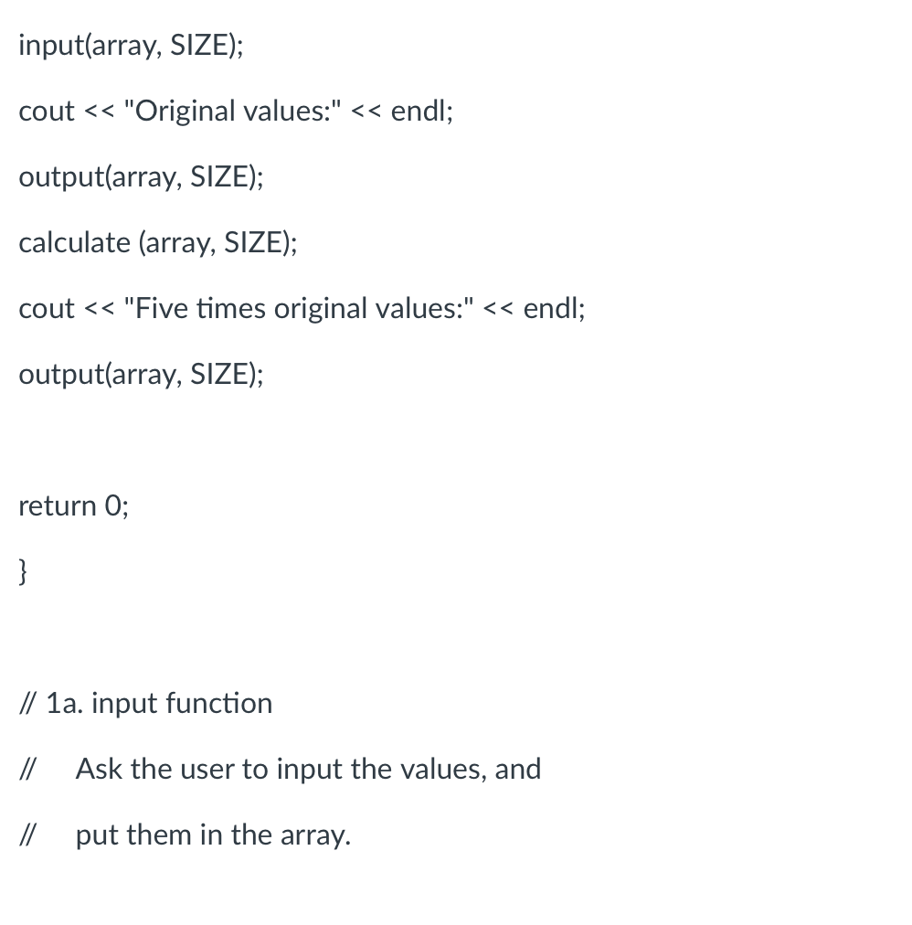 Solved 1. The following is a complete program. I have | Chegg.com