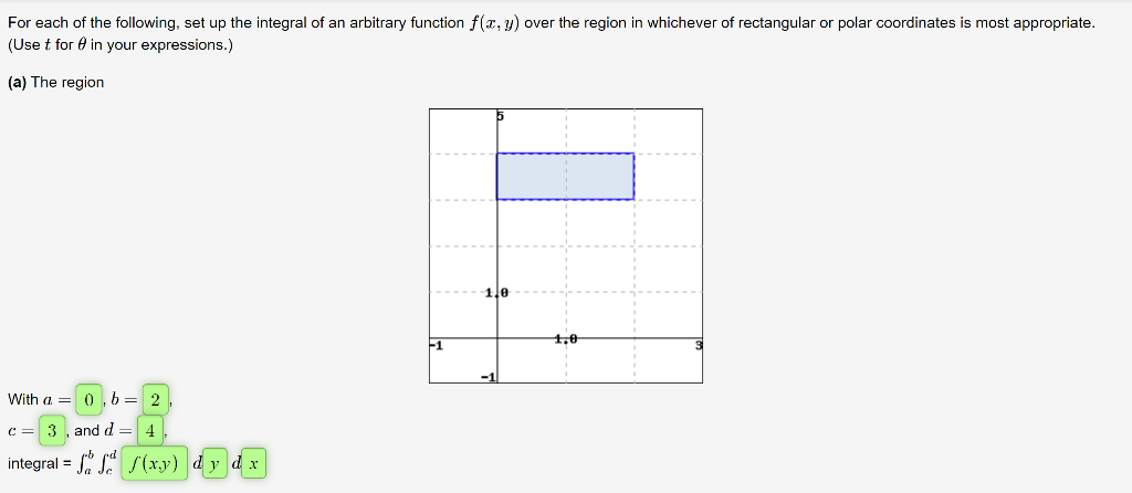 Solved For each of the following, set up the integral of an | Chegg.com
