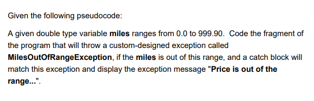 Solved Given the following pseudocode: A given double type | Chegg.com