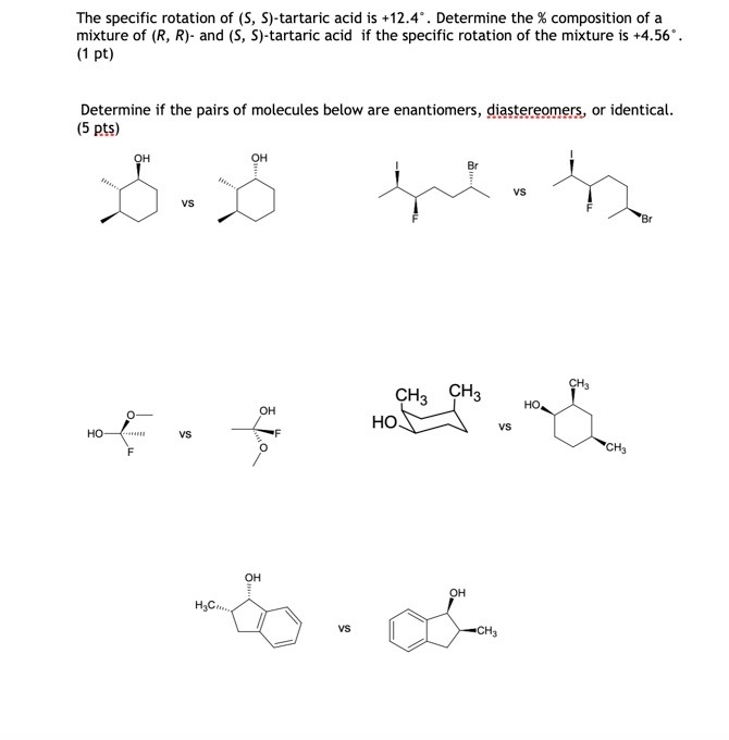 Solved The specific rotation of (S, S)-tartaric acid is | Chegg.com