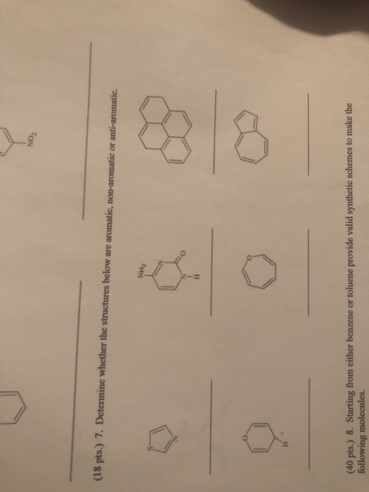 Solved NO, (18 pts.) 7. Determine whether the structures | Chegg.com